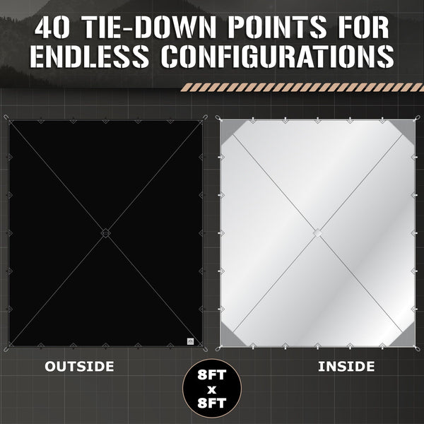 Bushcraft Reflective Shelter Tarp - TITAN Survival