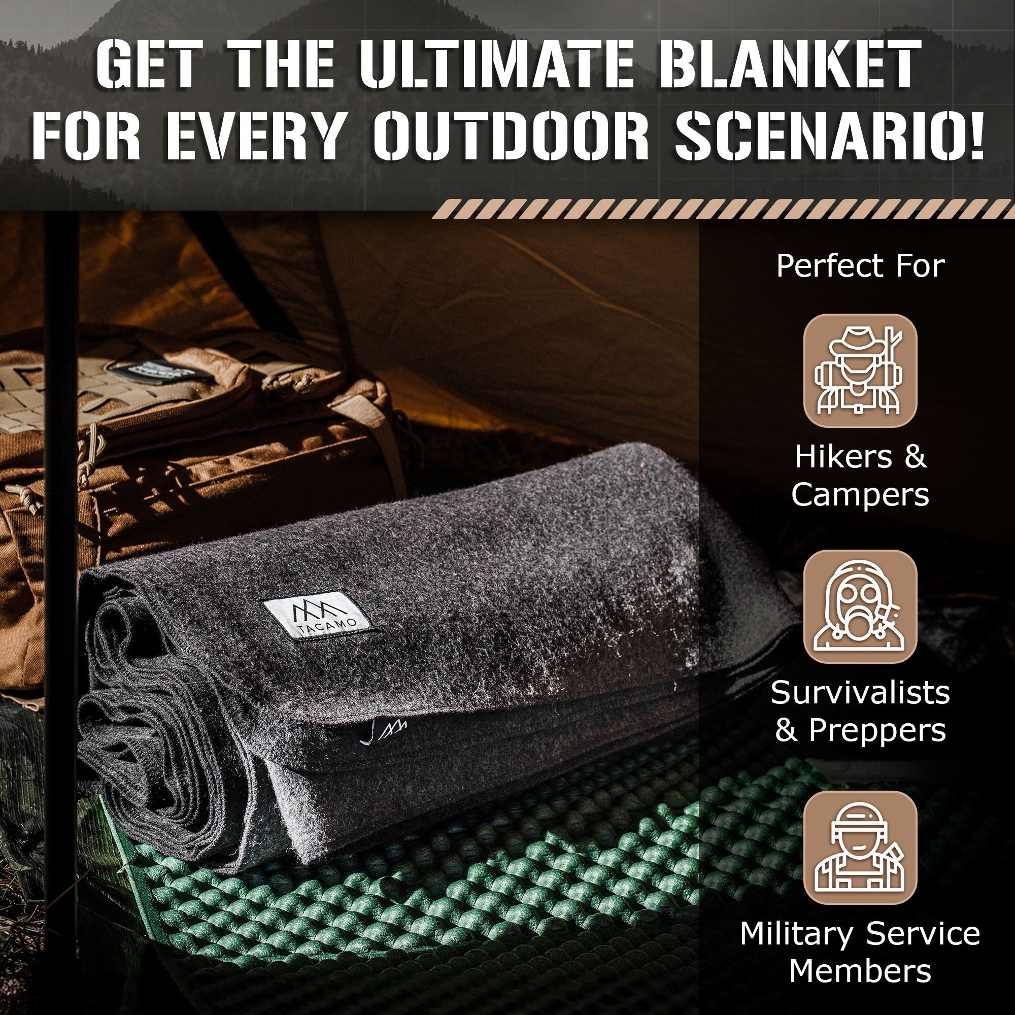 Military-Style Wool Blanket - TITAN Survival