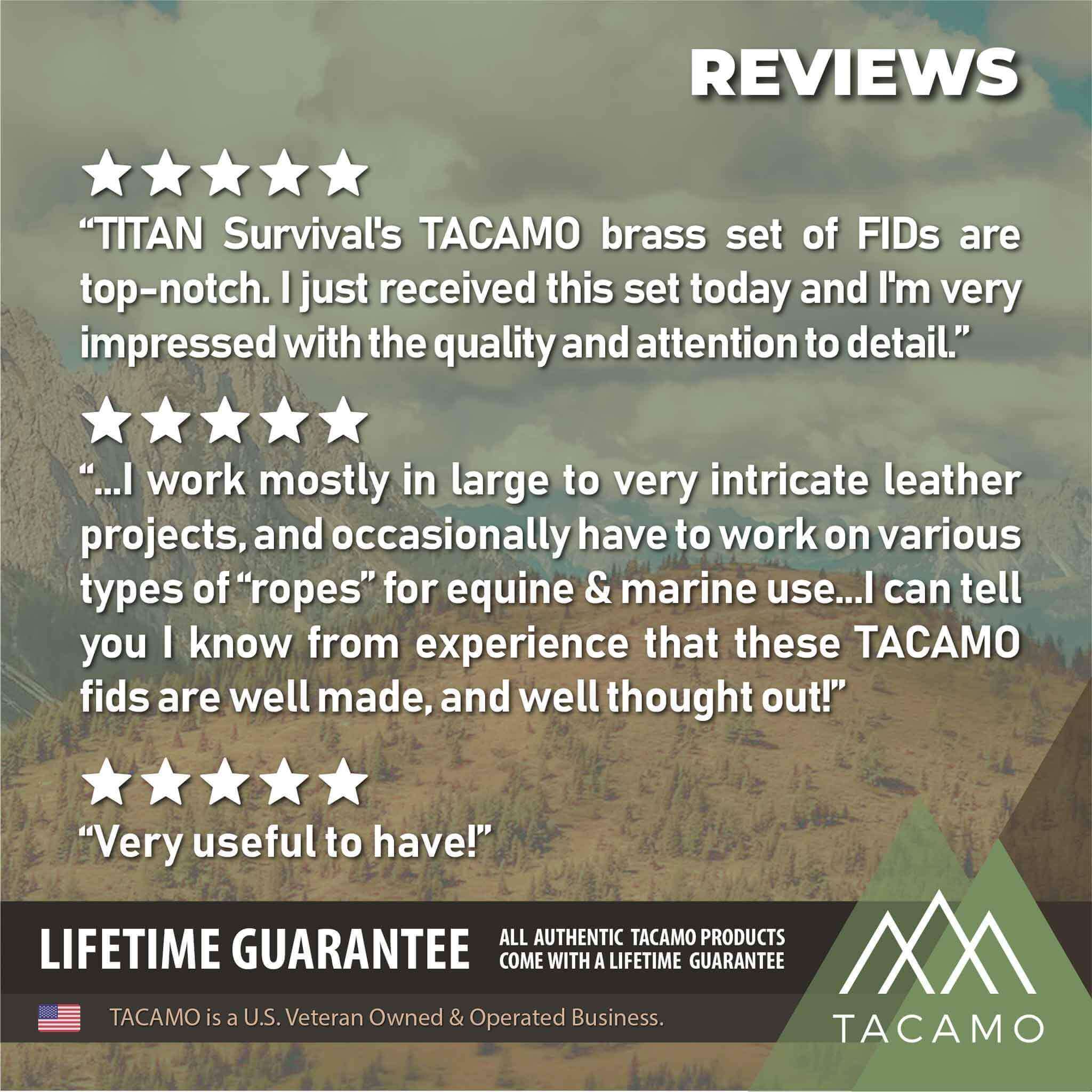 7-Piece Professional Brass Paracord FID Set - TITAN Survival