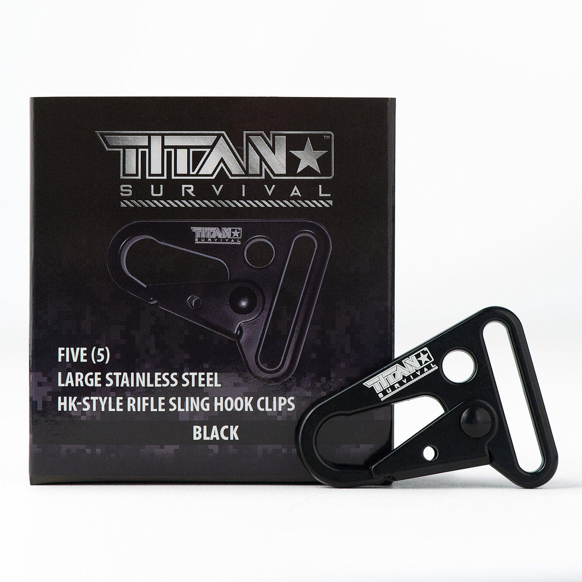 HK-Style Snap Hooks, 5-Pack - TITAN Survival